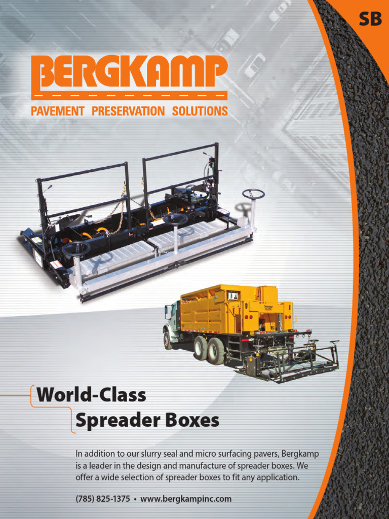 BERGKAMP Spreader Box Brochure English | PDF | Road Surface ...