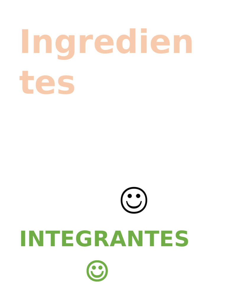 Ingredient Es | PDF