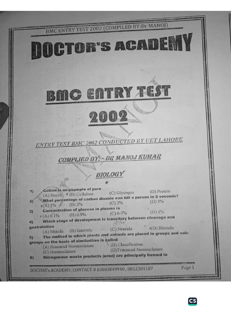 BMC Past Papers Download Links | PDF
