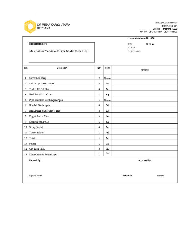 Request Form 004 (Finishing Mandala&Studio Mockup) | PDF