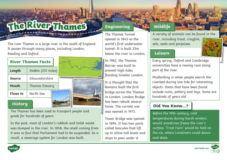 Facts About the River Thames | PDF | River Thames | River