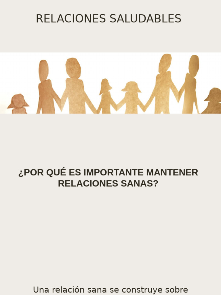 Relaciones Sanas | PDF