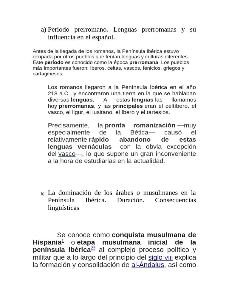 Periodo Prerromano | PDF | Lengua española | España
