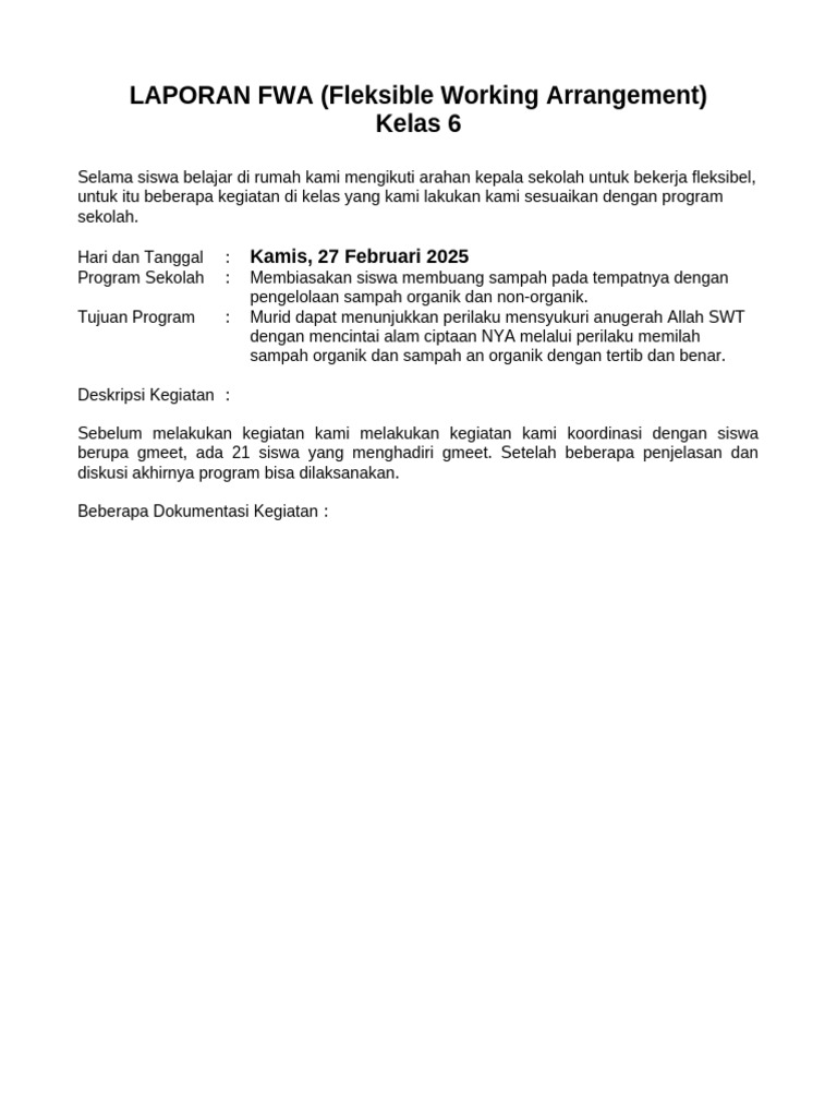 Laporan Fwa Fel | PDF