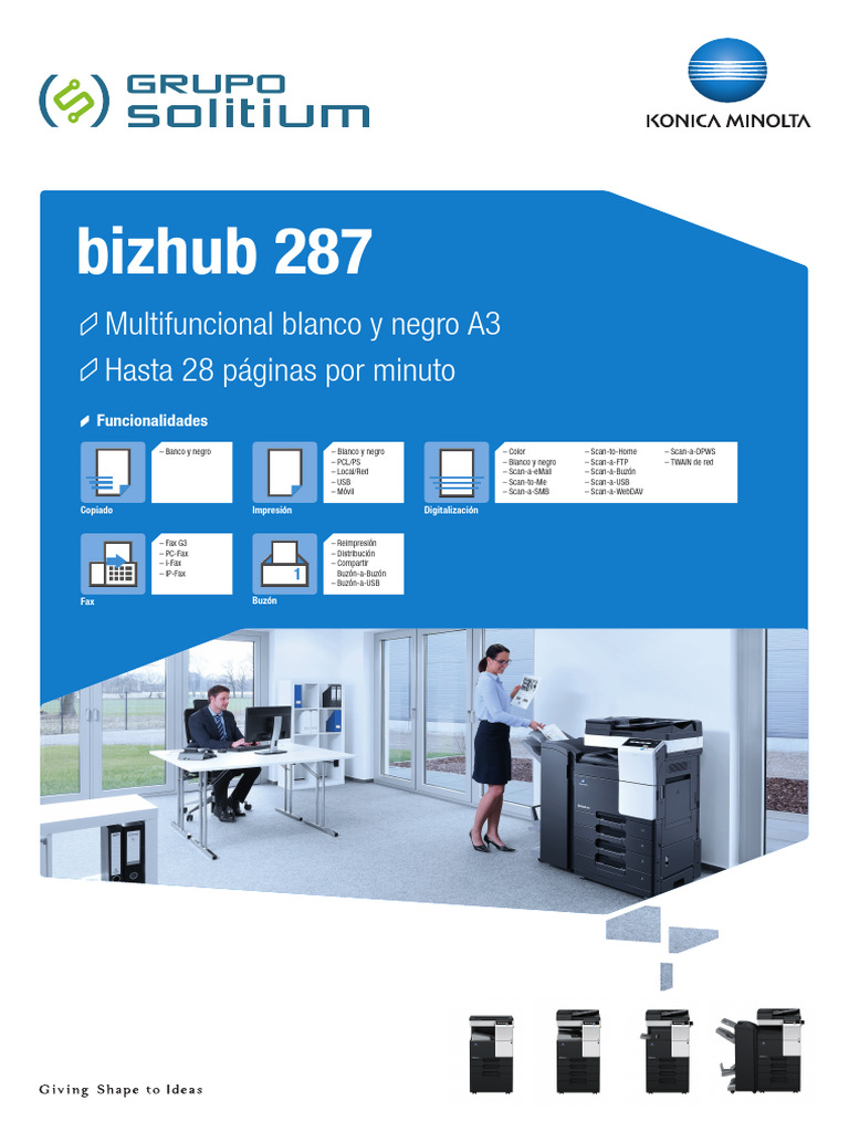 Multifuncional Bizhub 287 | PDF | USB | Fax