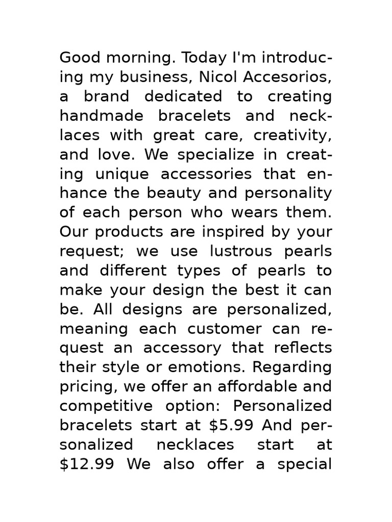 Handmade Personalized Jewelry by Nicol | PDF