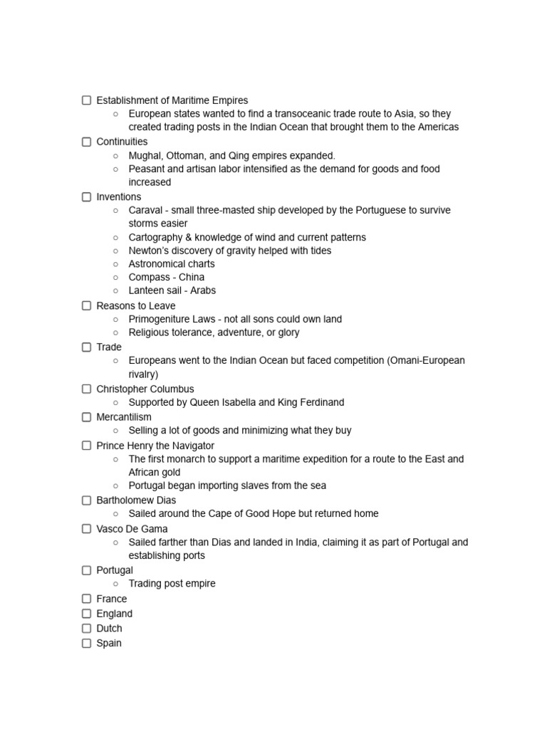 Maritime Empires: Trade and Expansion | PDF