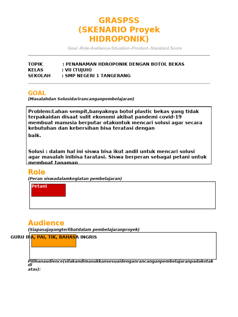 LKPD Projek Hidroponik | PDF