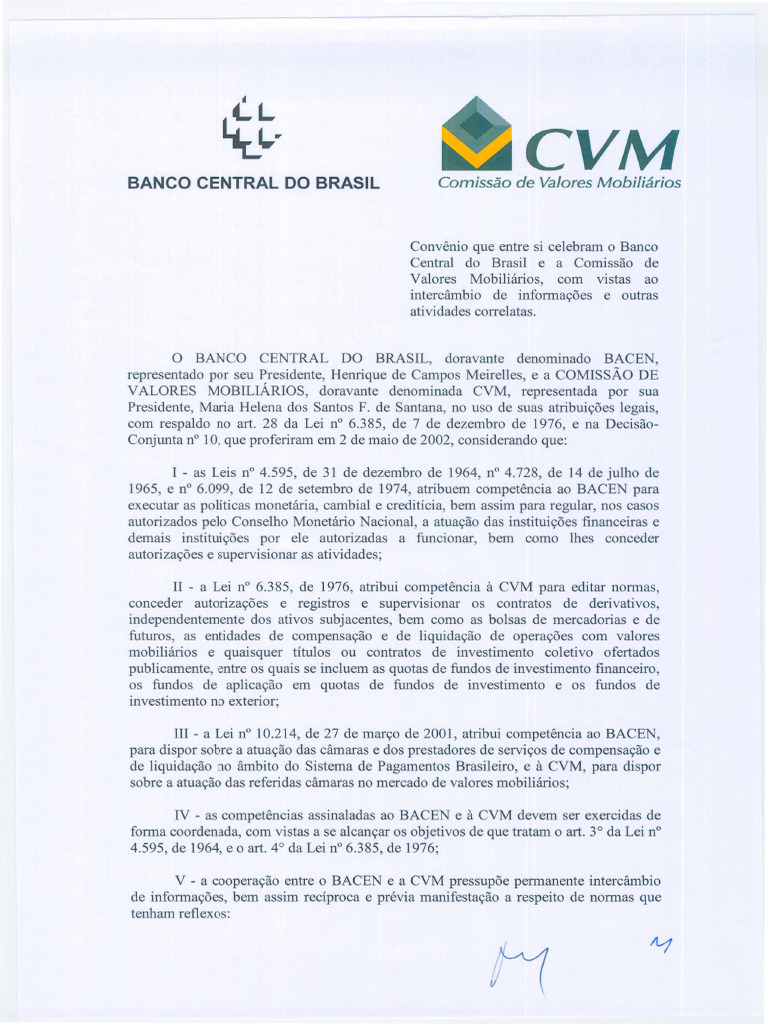 2763-Convenio BCB CVM | PDF