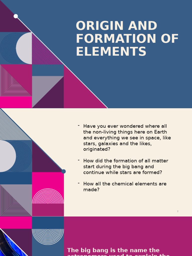 Origin of Elements and Big Bang Theory | PDF