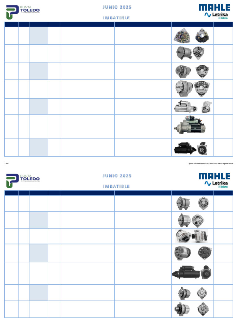 Mahle Alternador y Arranque 18-06-25 | PDF | Fabricantes de vehículos ...