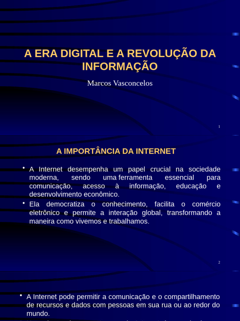 04 - A Era Digital e A Evolução Da Informação | PDF | Internet ...