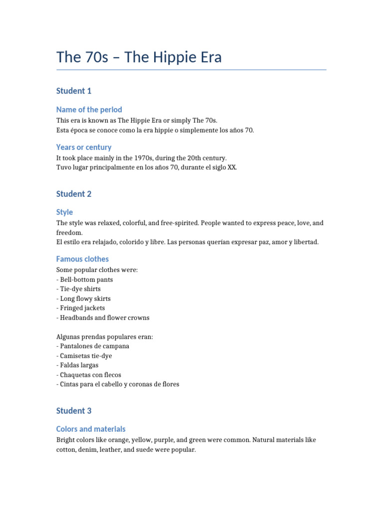 Hippie Era Document | PDF
