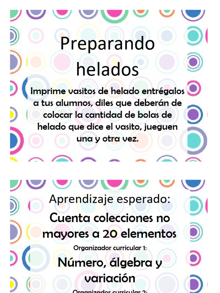 Imprimir vasitos para contar helados | PDF