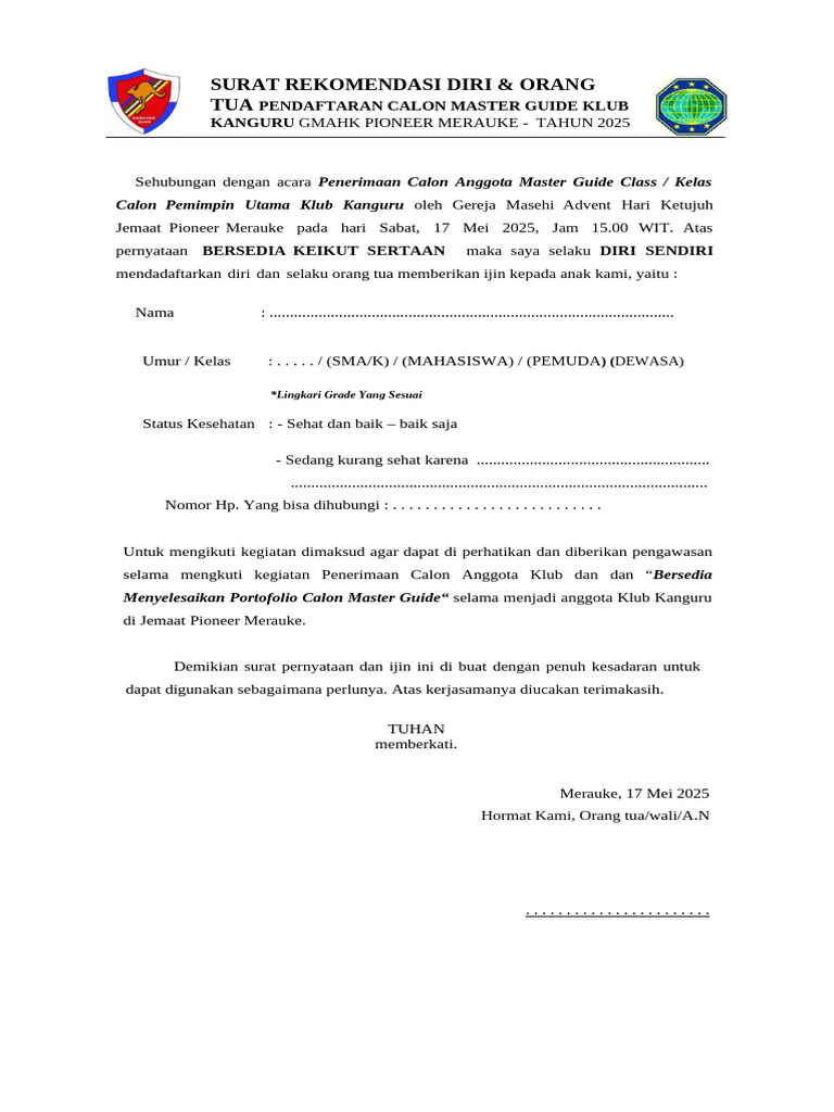 Surat Rekomendasi Master Guide 2025 | PDF