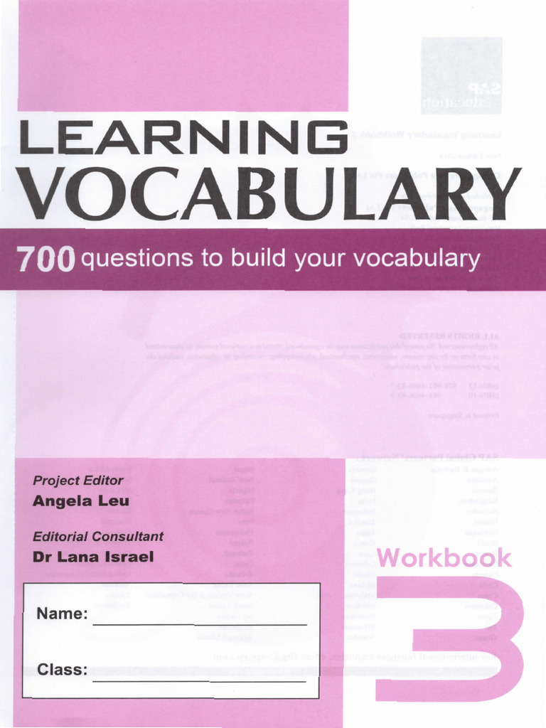 Learning Vocabulary Workbook3 | PDF