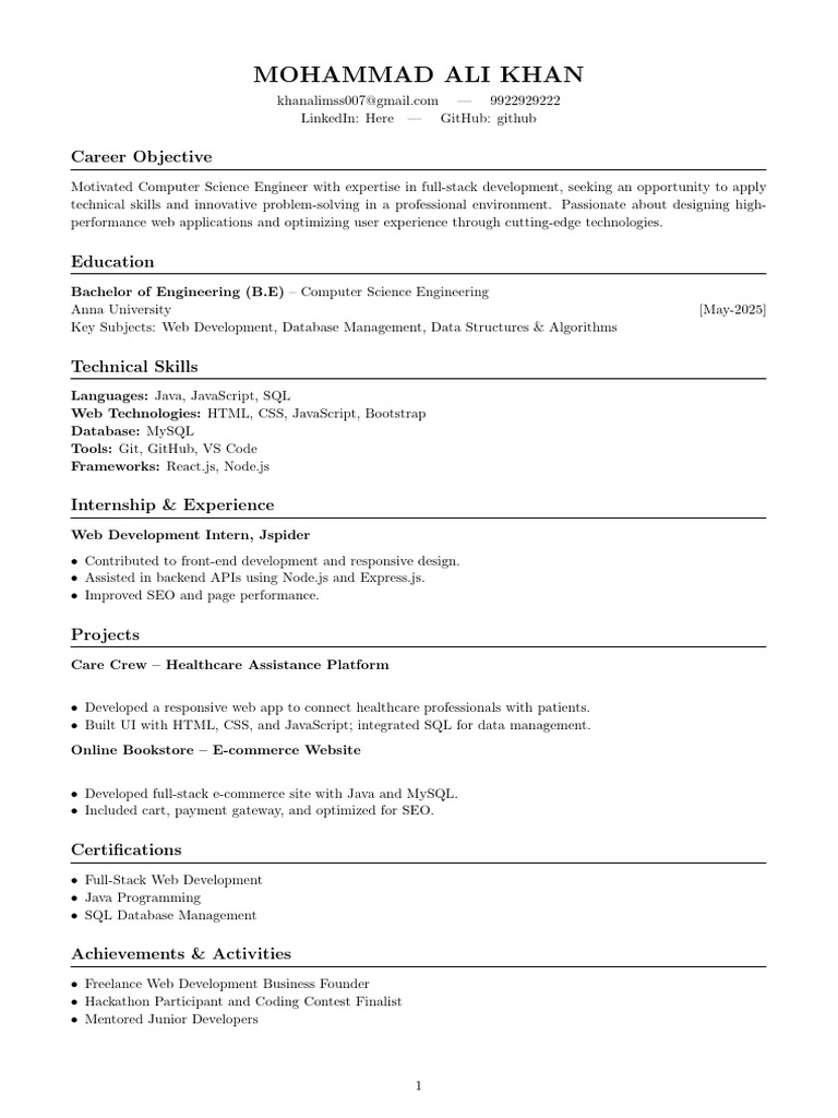 Ali CV | PDF