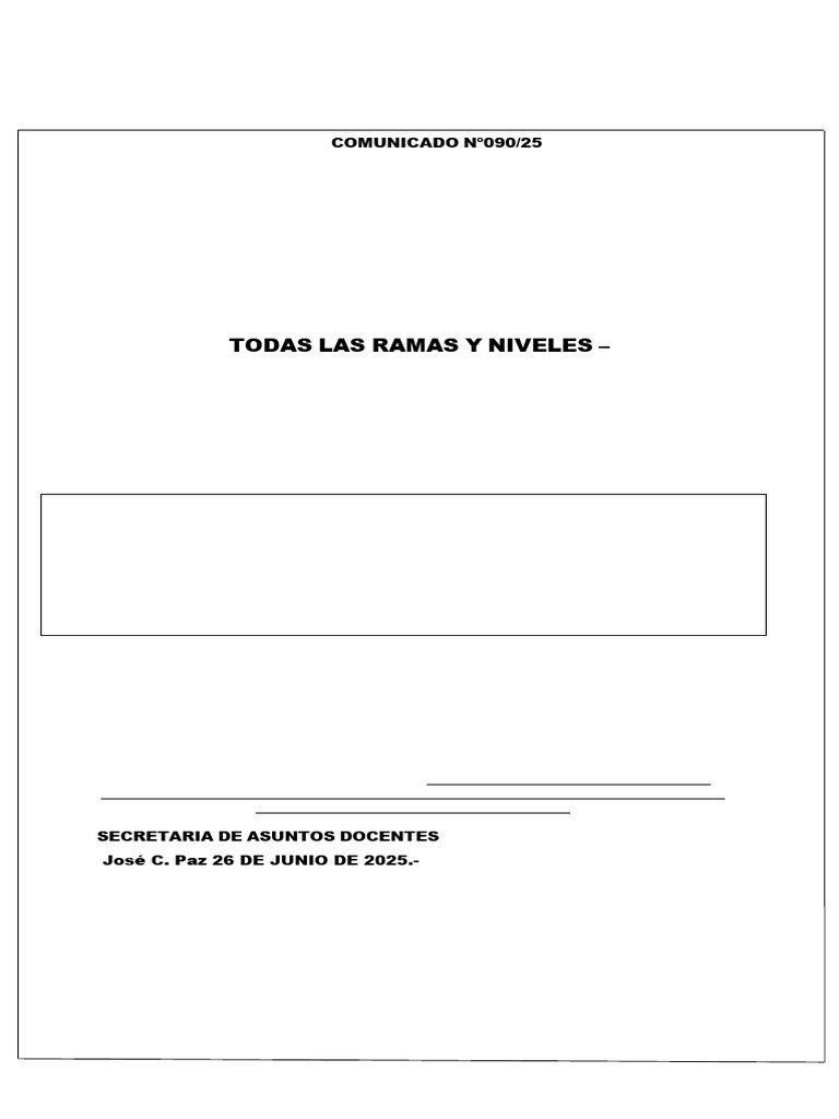 Comunicado N°090 Dispo-2025 | PDF