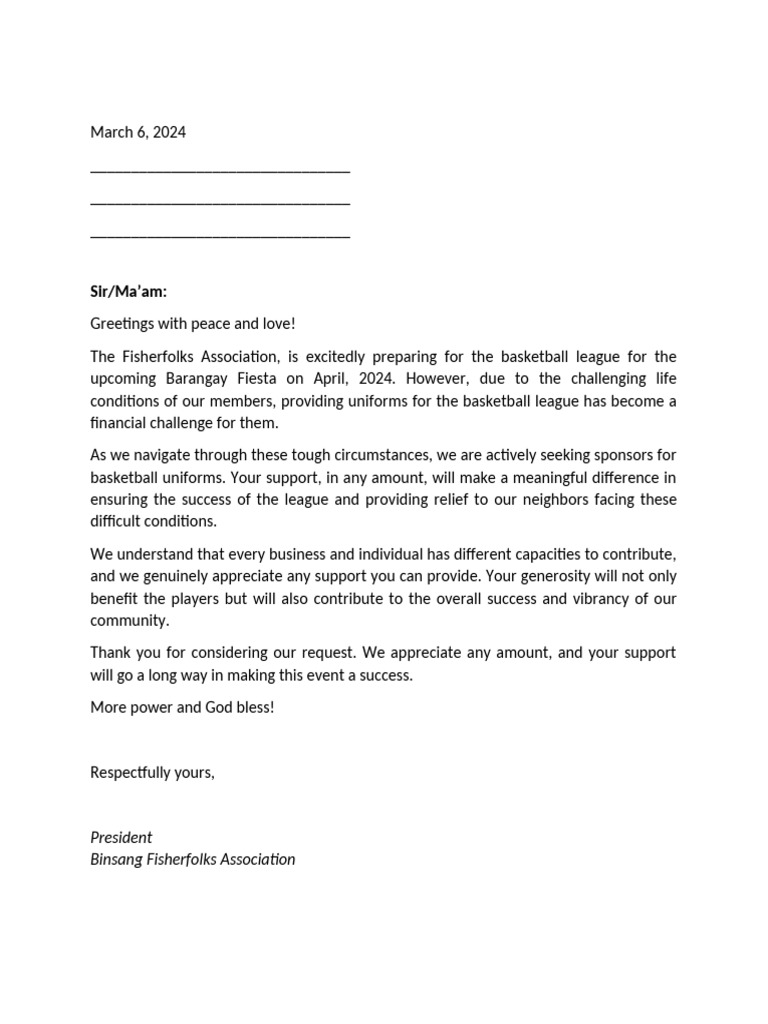 Solicitation for Basketball Uniforms | PDF