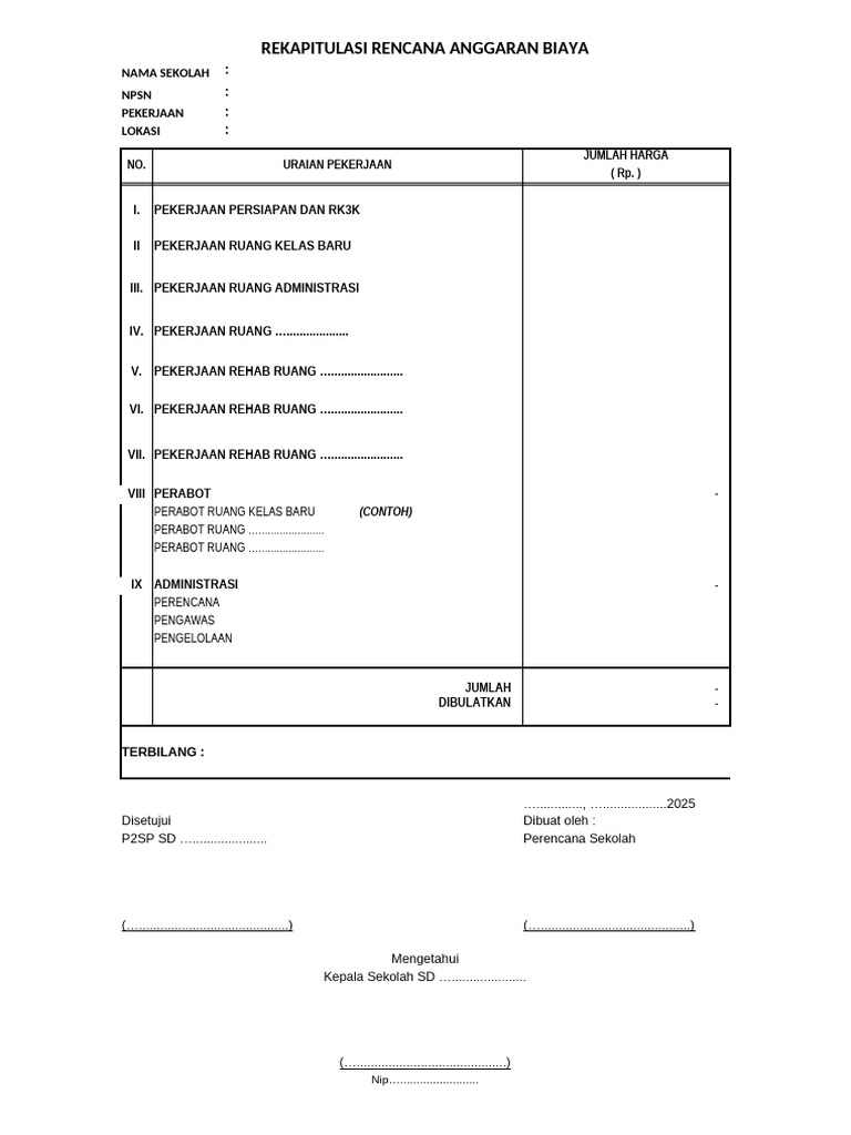 Contoh Rab & Ahsp | PDF