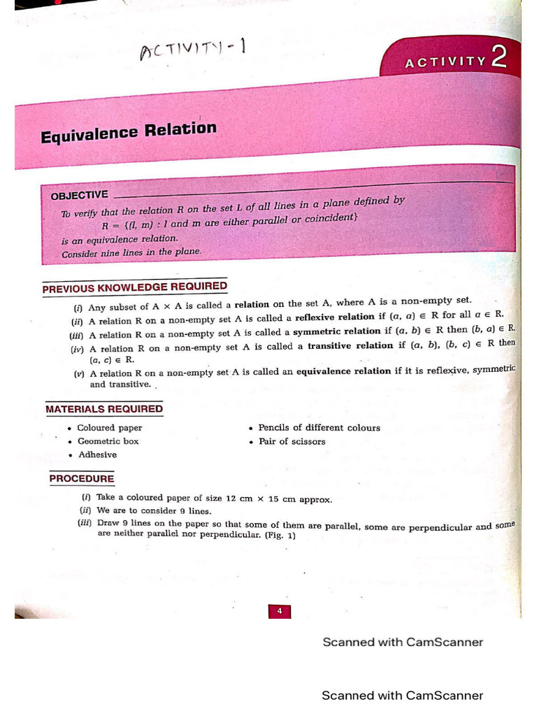 Maths Activity XII | PDF