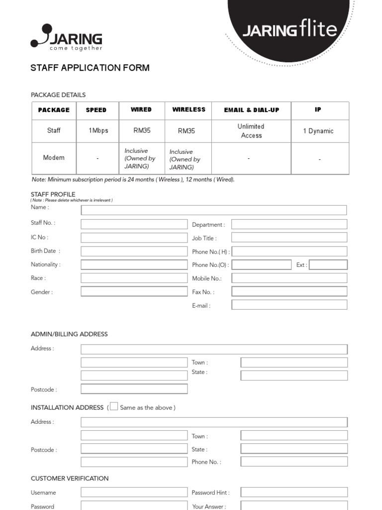 Staff Application FormV3 | PDF