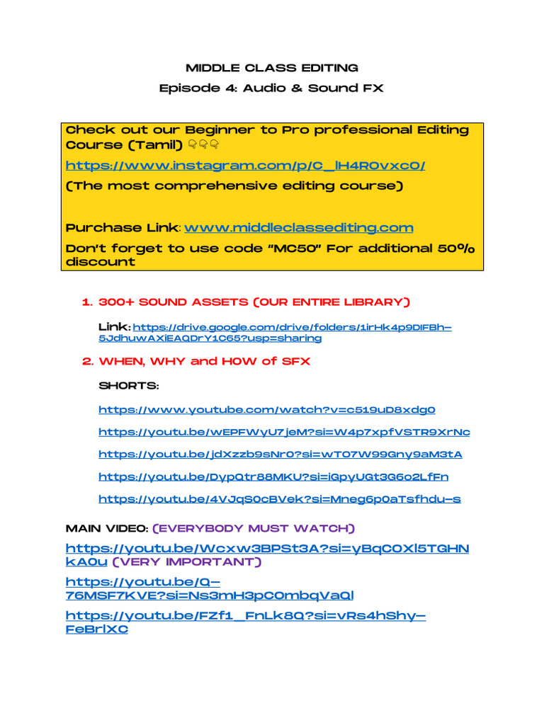 EP 4 Audio and SFX | PDF