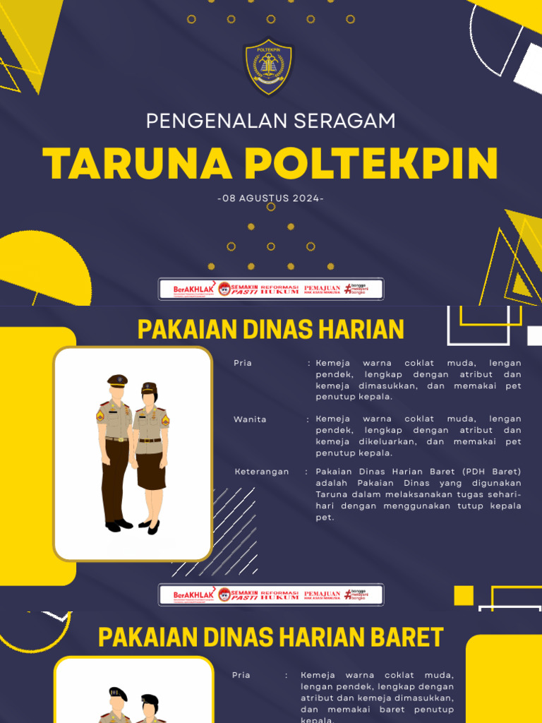 Pengenalan Seragam Taruna Poltekpin | PDF