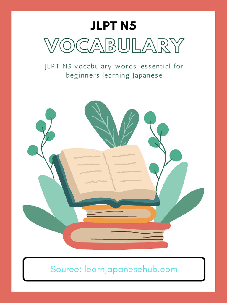 JLPT N5 Vocabulary List | PDF
