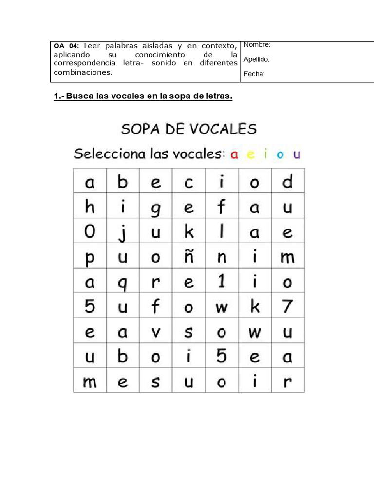 Lectoescritura 2 | PDF