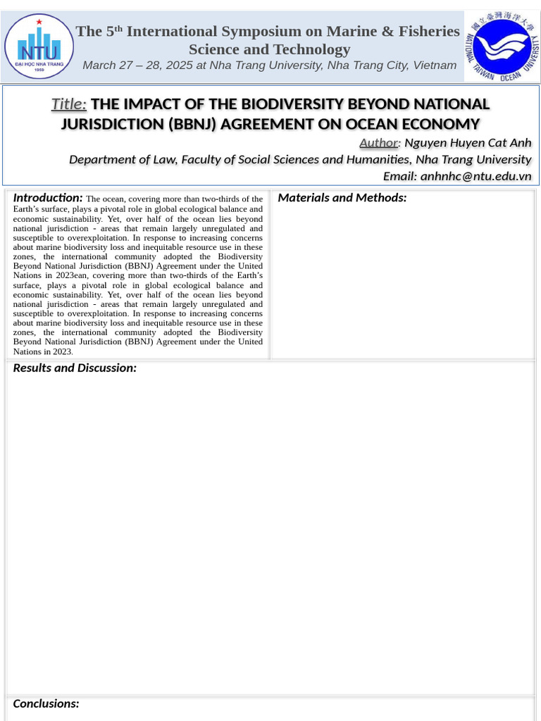 Format For Poster (MFST2025) | PDF | Oceans | Oceanography