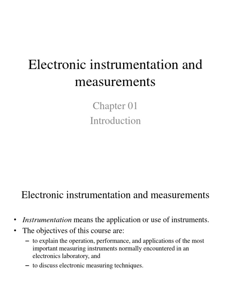Chap 01 | PDF | Measuring Instrument | Measurement