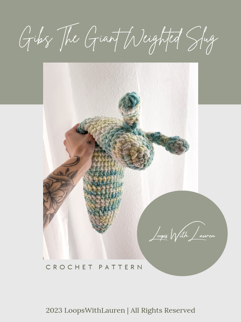 Free Weighted Slug Crochet Pattern | PDF | Crochet | Yarn
