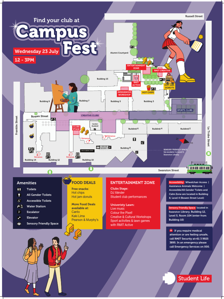 Campus Fest Map Day 1 Sem225 | PDF