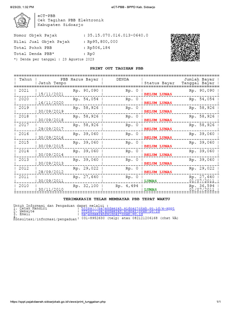 Print Out Tagihan Teman Nita | PDF