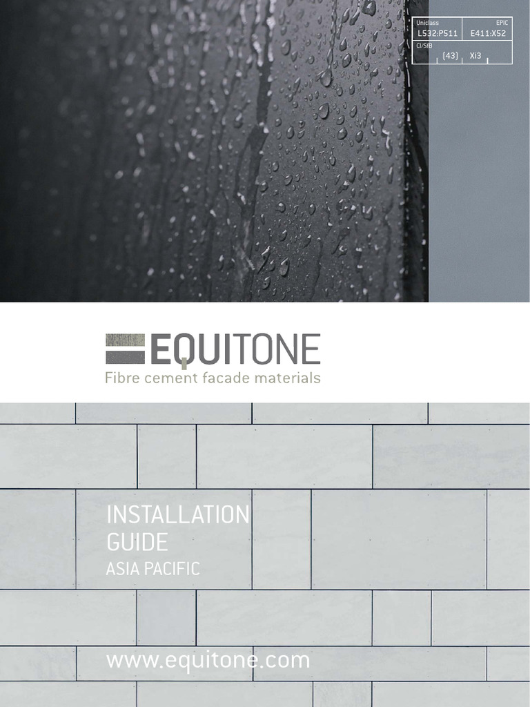 EQUITONE Installation Guide English Version | PDF | Wall | Rivet