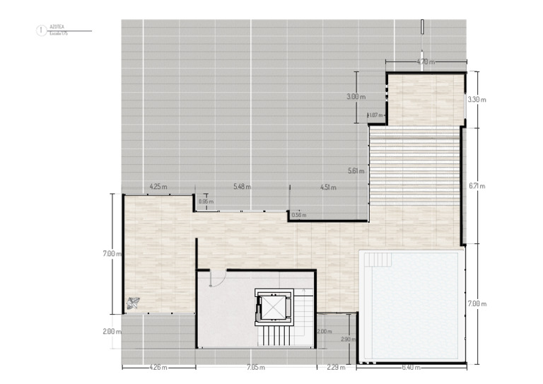 Planta de Azotea a Escala 1:75 | PDF