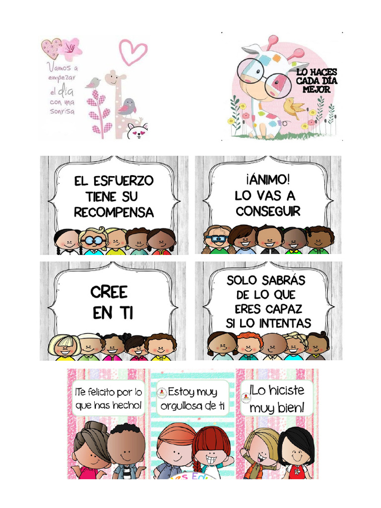 Tarjetas Motivacionales Laura Educa | PDF