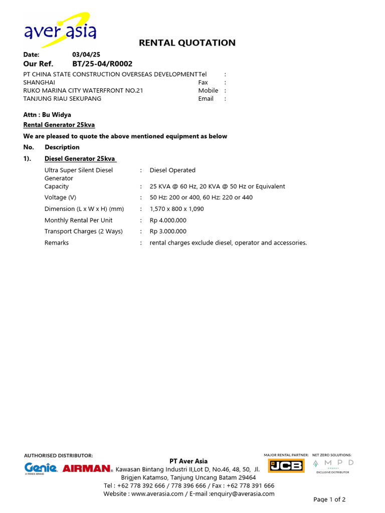 Quotation - Pt. Cscods (16.04) | PDF