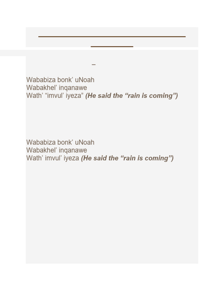 Ngena Noah | PDF