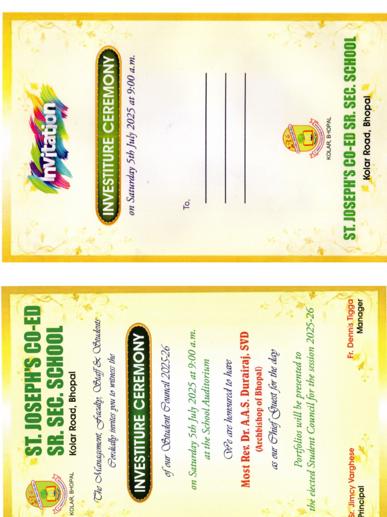 Investiture Ceremony Invitation | PDF