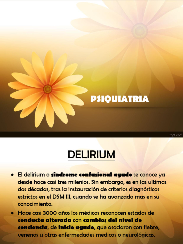 Delirium: Diagnóstico y Tratamiento | PDF | Demencia | Antipsicótico