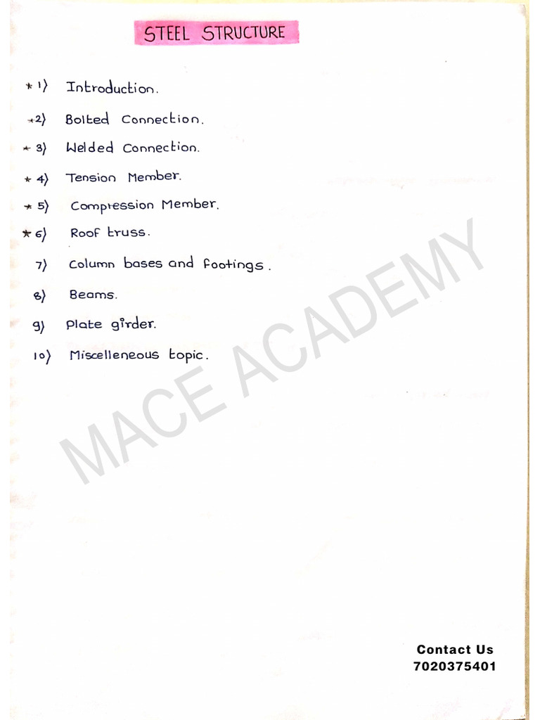 Steel Notes Updated 2023 | PDF