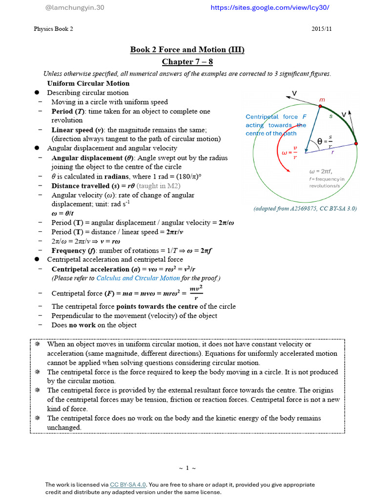 Circular Motion: Forces and Equations | PDF | Angle | Force