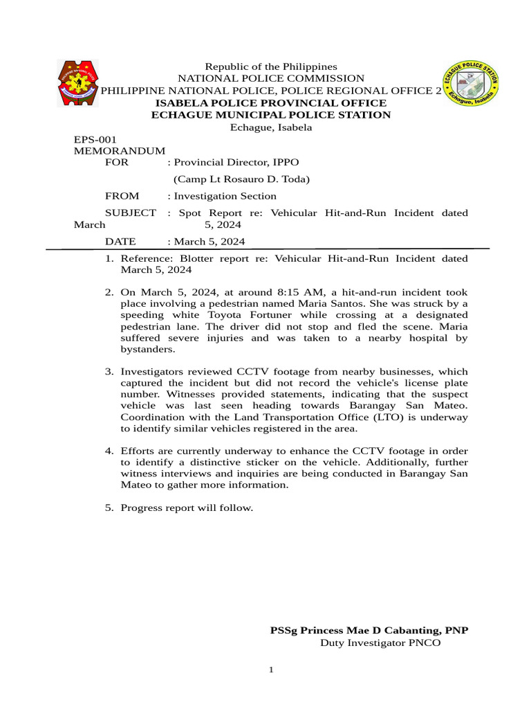 Mae Learning Task 4 Case 2 Spot Progress Final Report | PDF | Transport | Law Enforcement