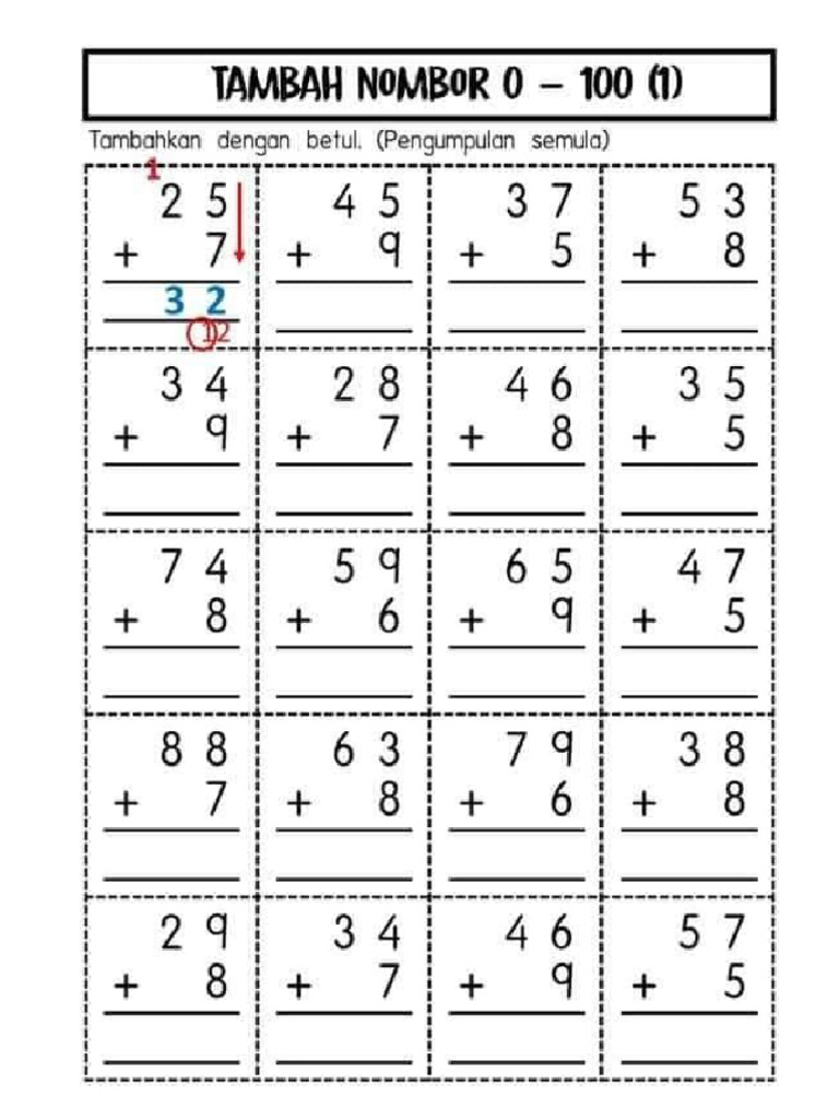 Tambah Dengan Mengumpul Semula - 1 | PDF