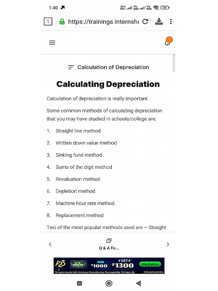 Calculating Depreciation | PDF | Depreciation | Book Value