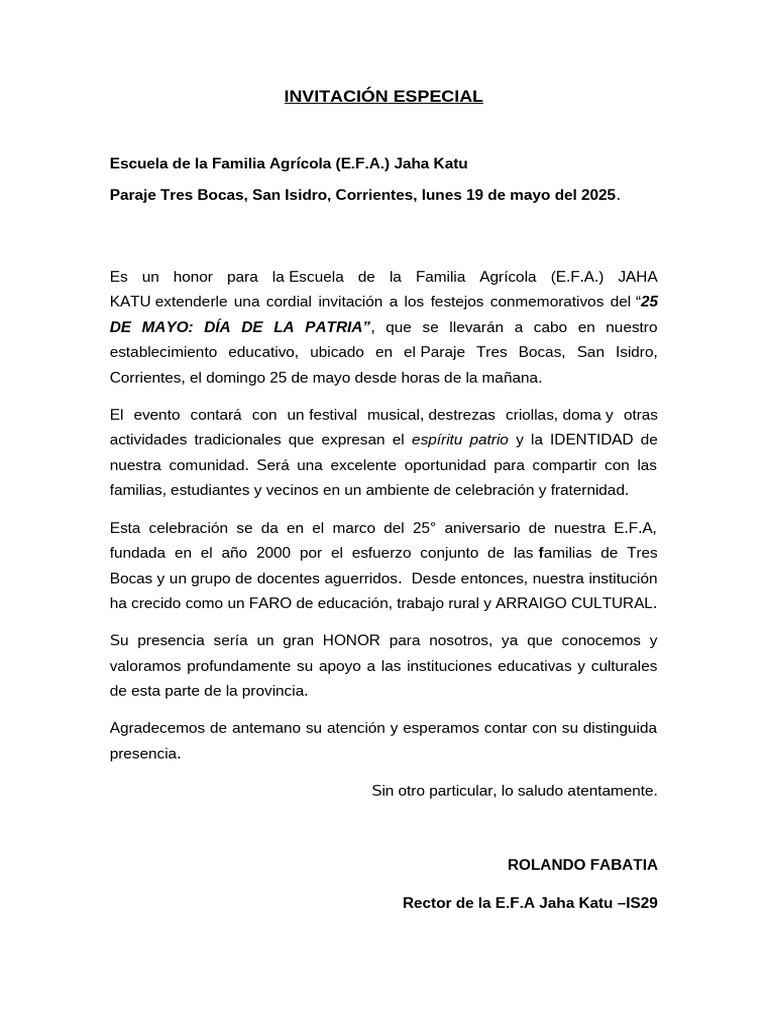 Invitación Especial | PDF
