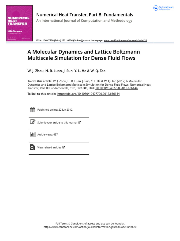 A Molecular Dynamics and Lattice Boltzmann Multiscale Simulation For ...
