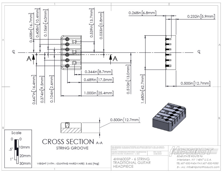 4HH600SP - 6 String Traditional Guitar Headpiece Dimensions | PDF ...